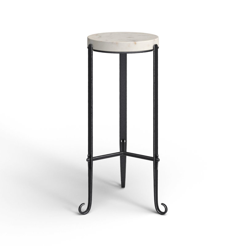 Bellman 22 Tall Genuine Marble 3 Legs End Table